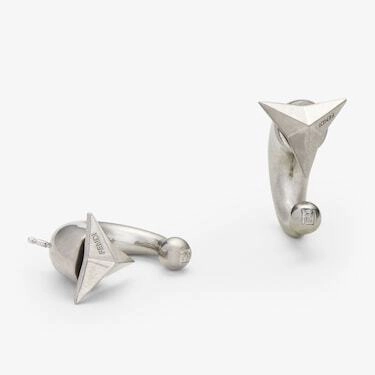 Fendi Sterling Signet Earrings