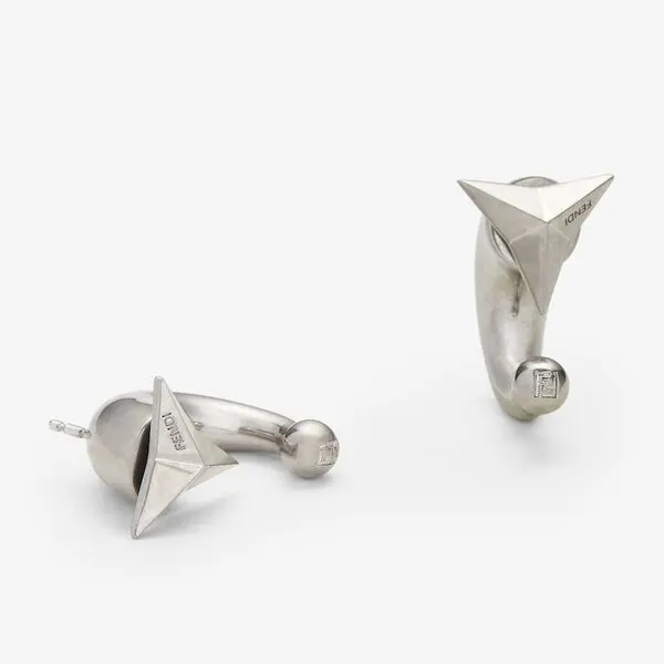 Fendi Sterling Signet Earrings