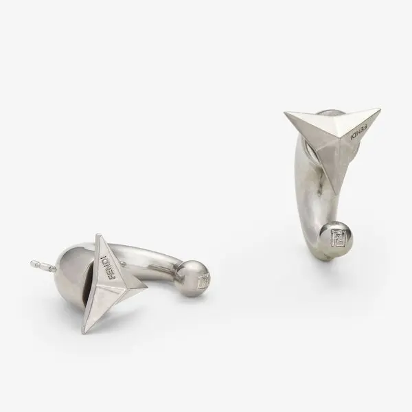 Fendi Sterling Signet Earrings