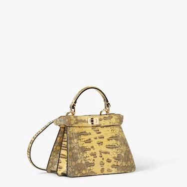 Fendi Peekaboo Iseeu Petite Bag In Light Teague Lizard