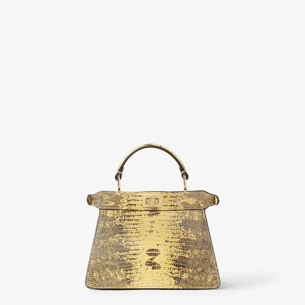 Fendi Peekaboo Iseeu Petite Bag In Light Teague Lizard