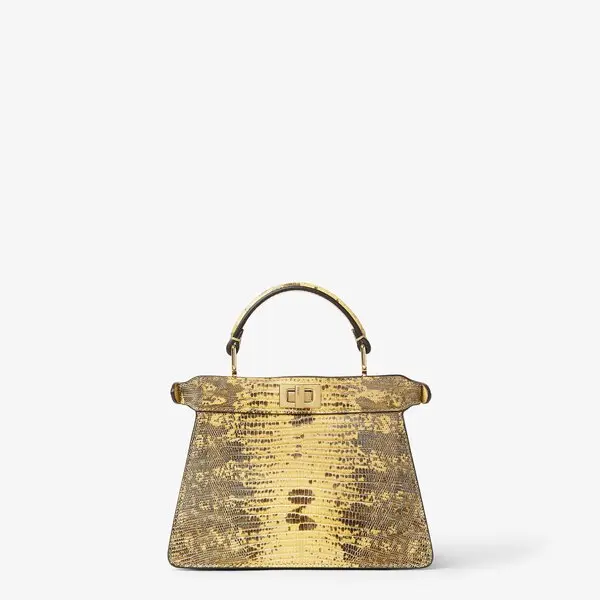 Fendi Peekaboo Iseeu Petite Bag In Light Teague Lizard