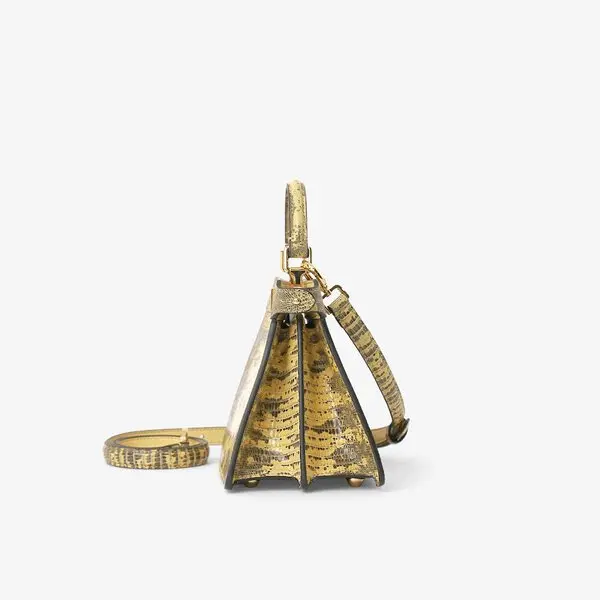 Fendi Peekaboo Iseeu Petite Bag In Light Teague Lizard