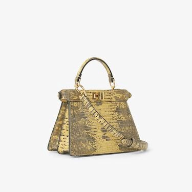 Fendi Peekaboo Iseeu Petite Bag In Light Teague Lizard
