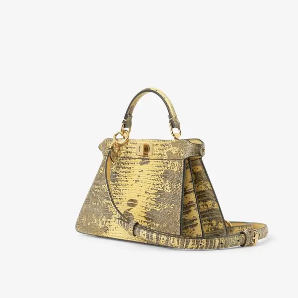 Fendi Peekaboo Iseeu Petite Bag In Light Teague Lizard