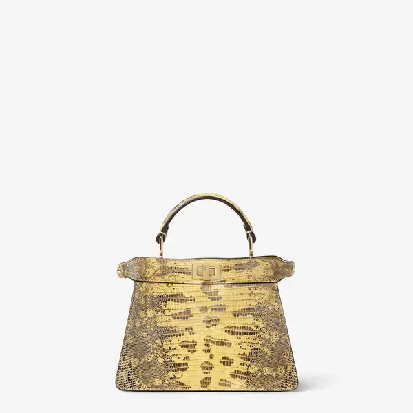 Fendi Peekaboo Iseeu Petite Bag In Light Teague Lizard