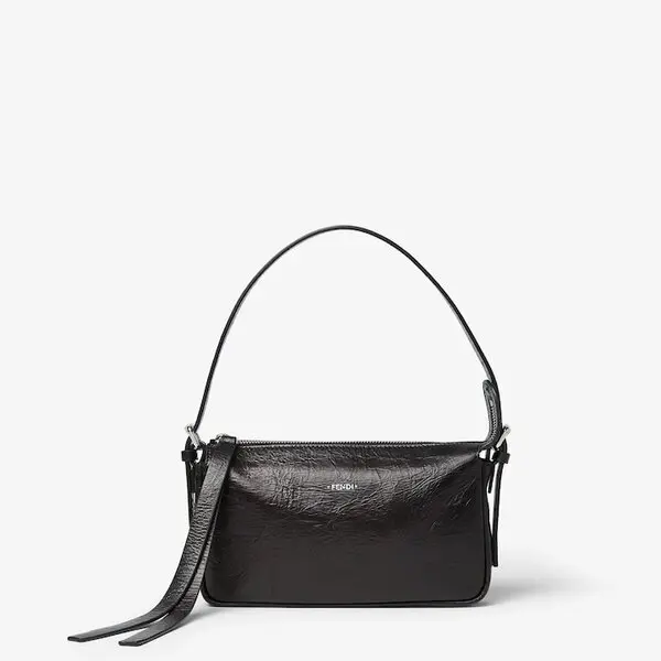 Fendi Small Zip Top Bag In Calfskin