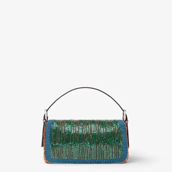 Fendi Baguette 26424 Hand-embroidered Beaded Bag
