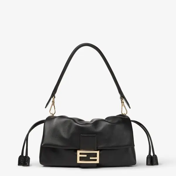 Fendi Baguette Soft Medium Bag - Black