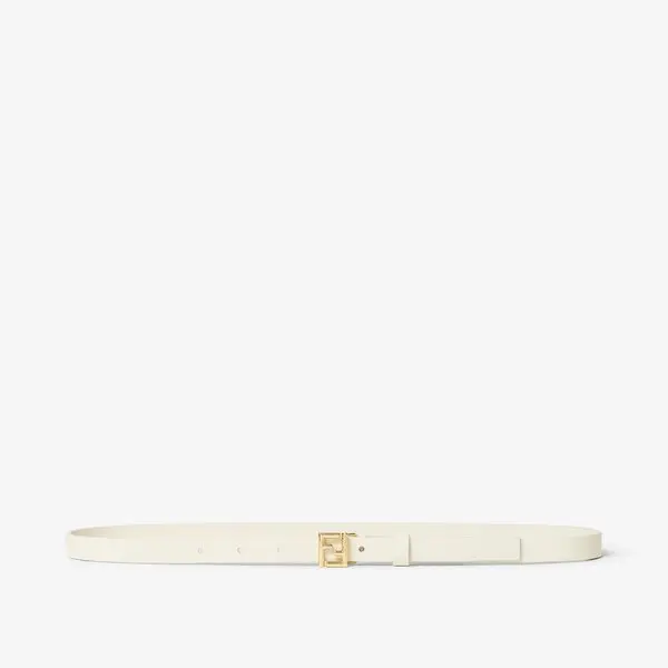 Fendi Ff Buckle Leather Belt - Beige