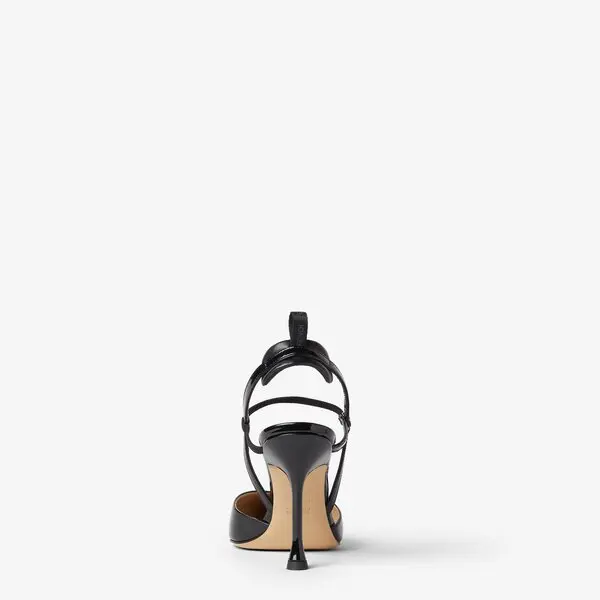 Fendi Very Colibrì Slingbacks In Patent Calfskin - Black