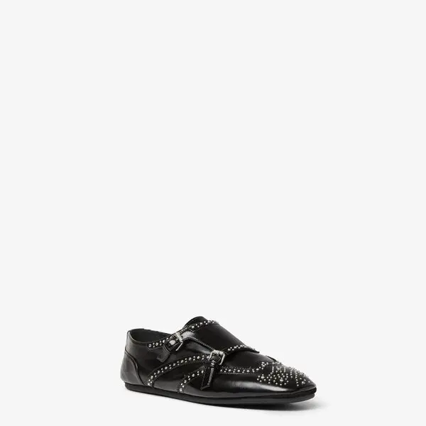 Fendi Stud Monk Strap Loafers