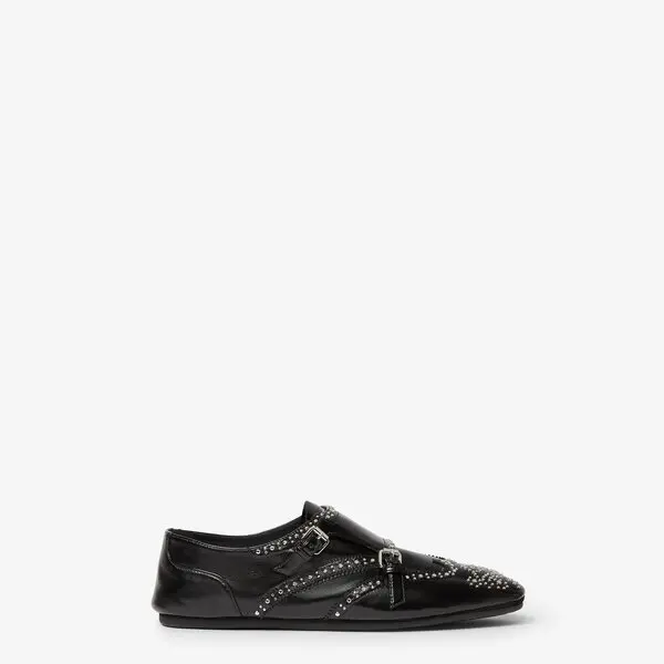Fendi Stud Monk Strap Loafers