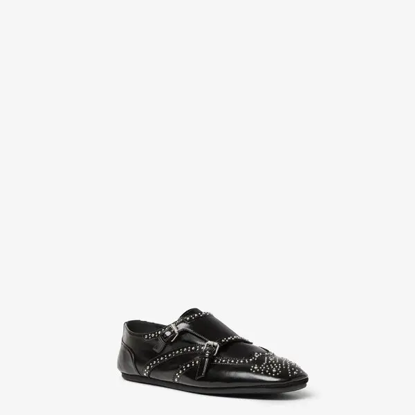 Fendi Stud Monk Strap Loafers