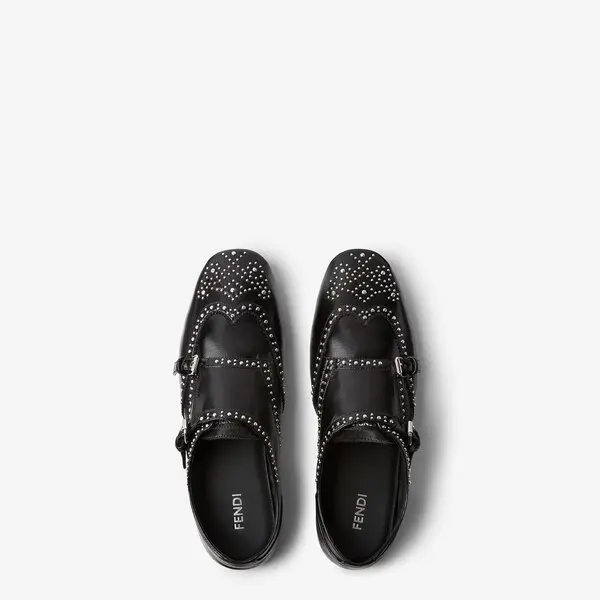 Fendi Stud Monk Strap Loafers