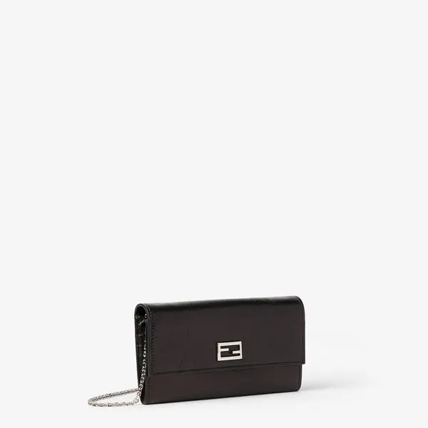 Fendi Continental Tube Wallet With Chain