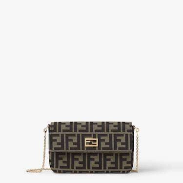 Fendi Tube Wallet On Chain - Brown