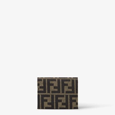 Fendi Ff Jacquard Card Case - Brown