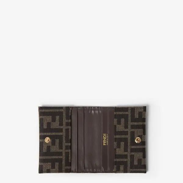 Fendi Ff Jacquard Card Case - Brown