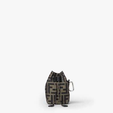 Fendi Micro Ff Light Drawstring Pouch - Brown