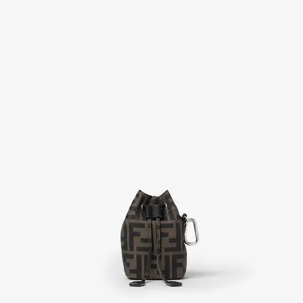 Fendi Micro Ff Light Drawstring Pouch - Brown
