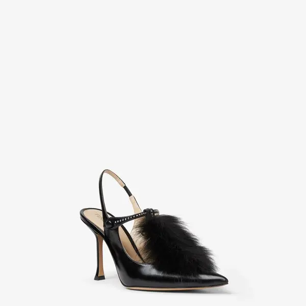 Fendi Noir Slingback Heels