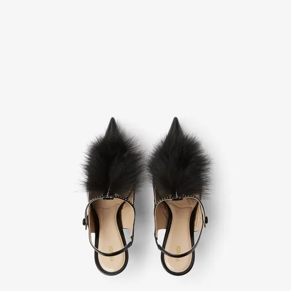 Fendi Noir Slingback Heels