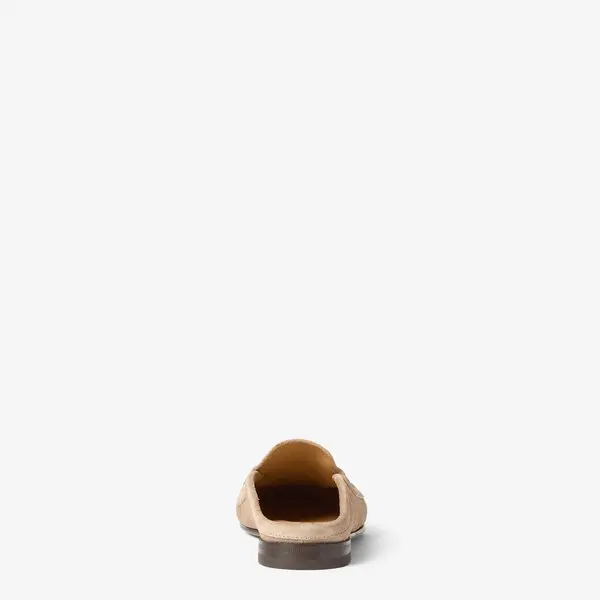 Fendi Suede Moccasin Sabots