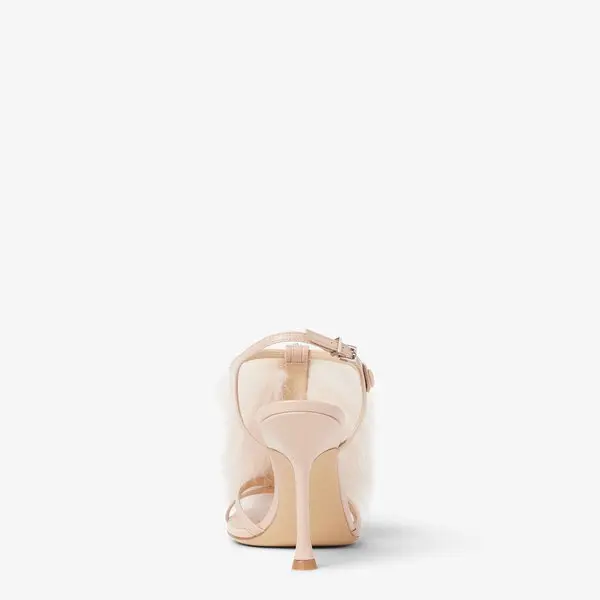 Fendi Noir Calf Leather Stiletto Sandals