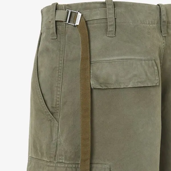 Fendi Bermuda Shorts With Doppio Punto Embroidery