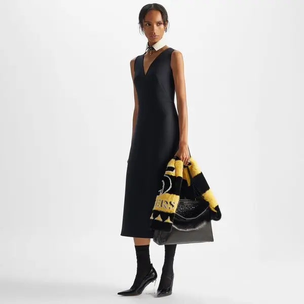Fendi Wool And Silk Midi Dress