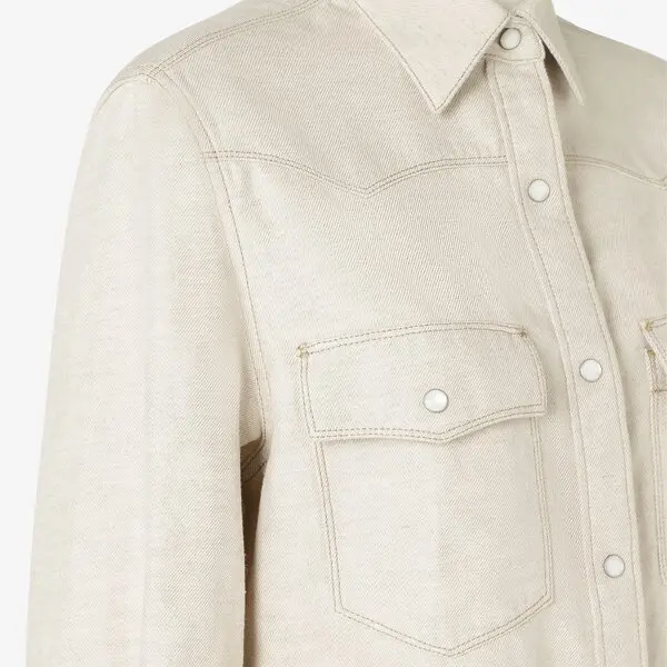 Fendi Selleria Long-sleeve Denim Shirt