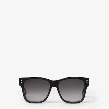 Fendi Fold Square Acetate Sunglasses - Black