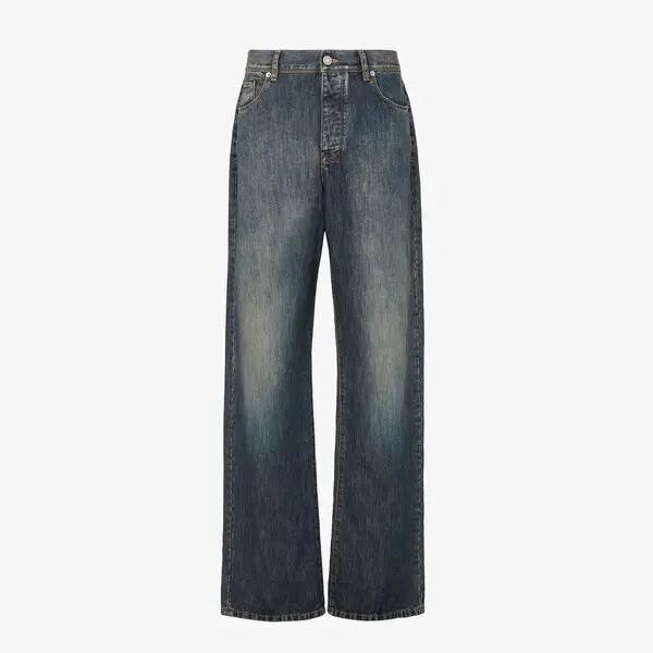 Fendi Long Jeans In Denim - Blue