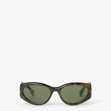 Fendi Screen Ochre Havana Acetate Sunglasses