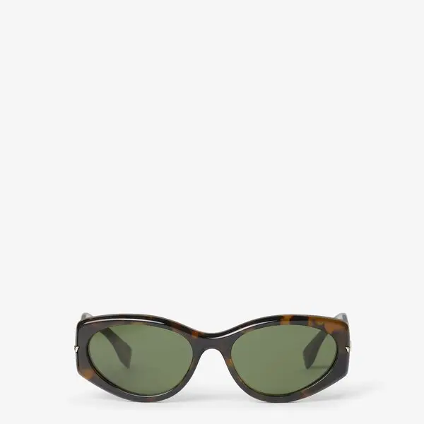 Fendi Screen Ochre Havana Acetate Sunglasses - Brown