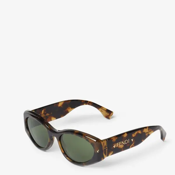 Fendi Screen Ochre Havana Acetate Sunglasses