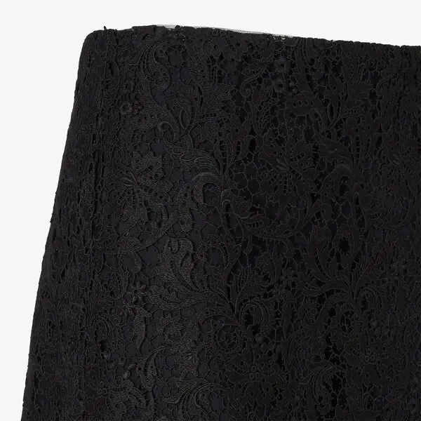 Fendi Macramé Lace Midi Skirt