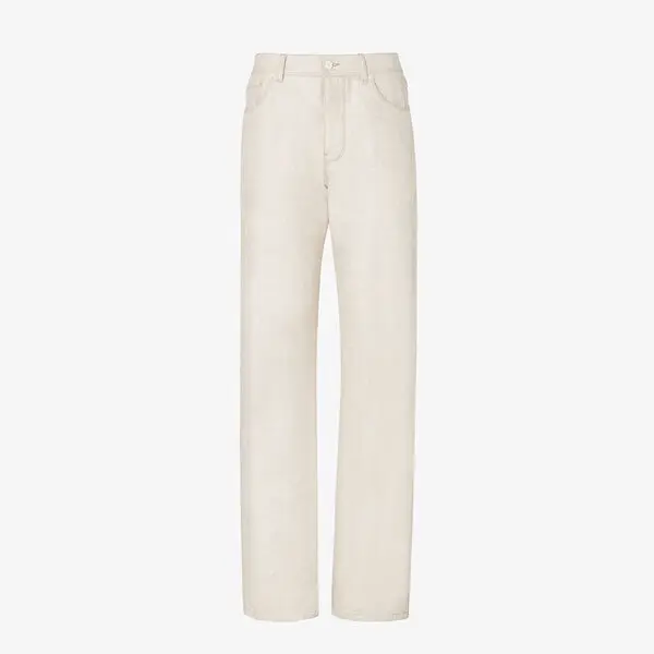 Fendi Selleria Long Jeans - White