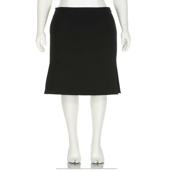 Fendi Wool And Silk Midi Pencil Skirt - Black