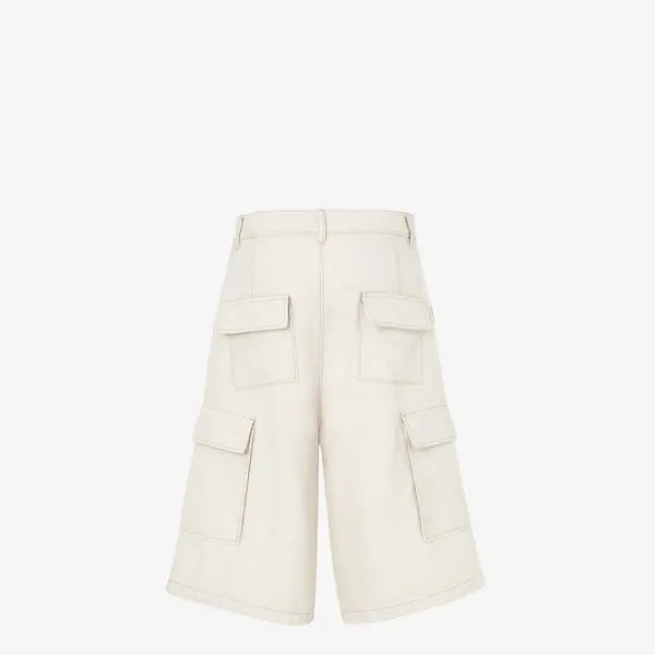 Fendi Selleria Wide-leg Cargo Bermuda Shorts