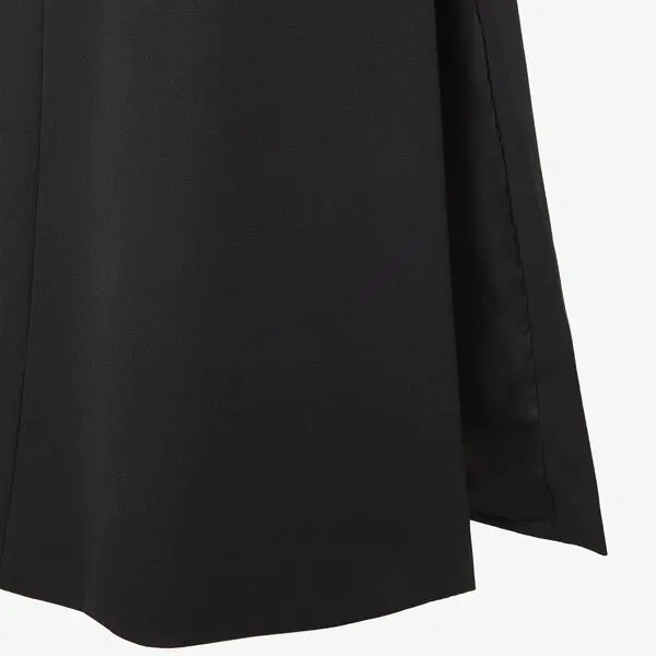 Fendi Grain De Poudre Wool Midi Skirt