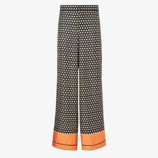 Fendi Silk Georgette Pyjama Trousers - Multicolour