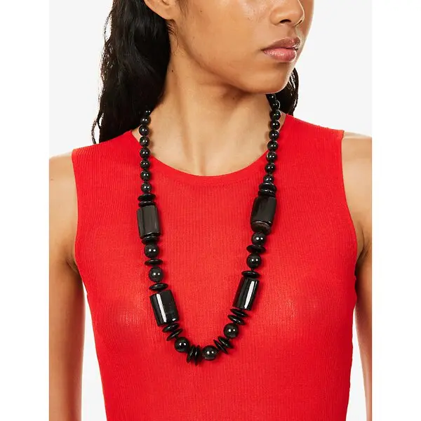 MOSQUITO Comporta Cow-horn Beaded Necklace