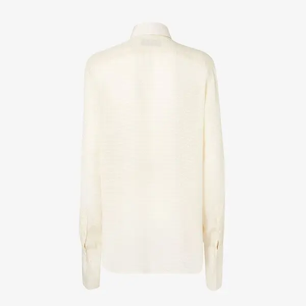 Fendi Jacquard Weave Silk Shirt