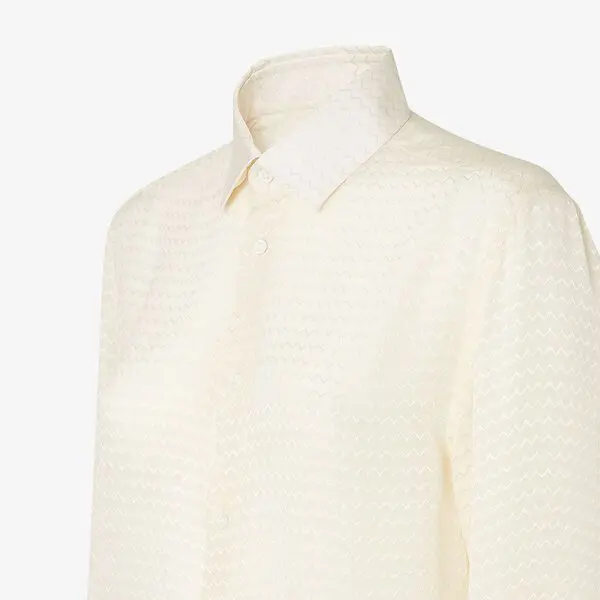 Fendi Jacquard Weave Silk Shirt