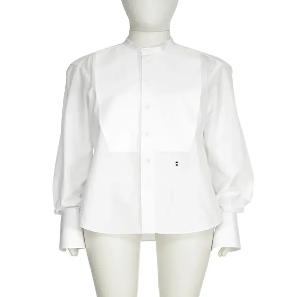 Fendi Cotton Poplin Shirt With Doppio Punto Embroidery