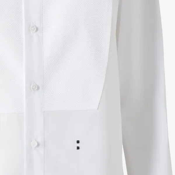 Fendi Cotton Poplin Shirt With Doppio Punto Embroidery