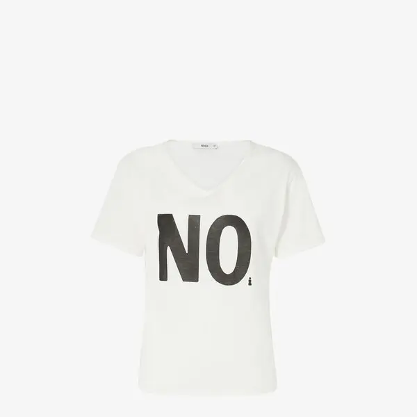 Fendi Organic Cotton T-shirt With Corrosive Print