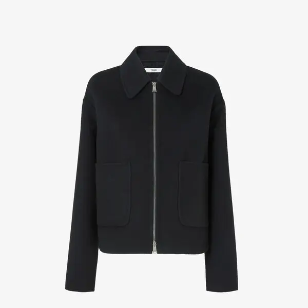 Fendi Wool Deconstructed Blouson Jacket